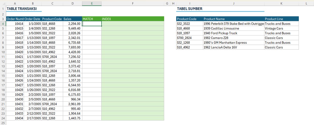 Fungsi Match Index – Excelformulasi