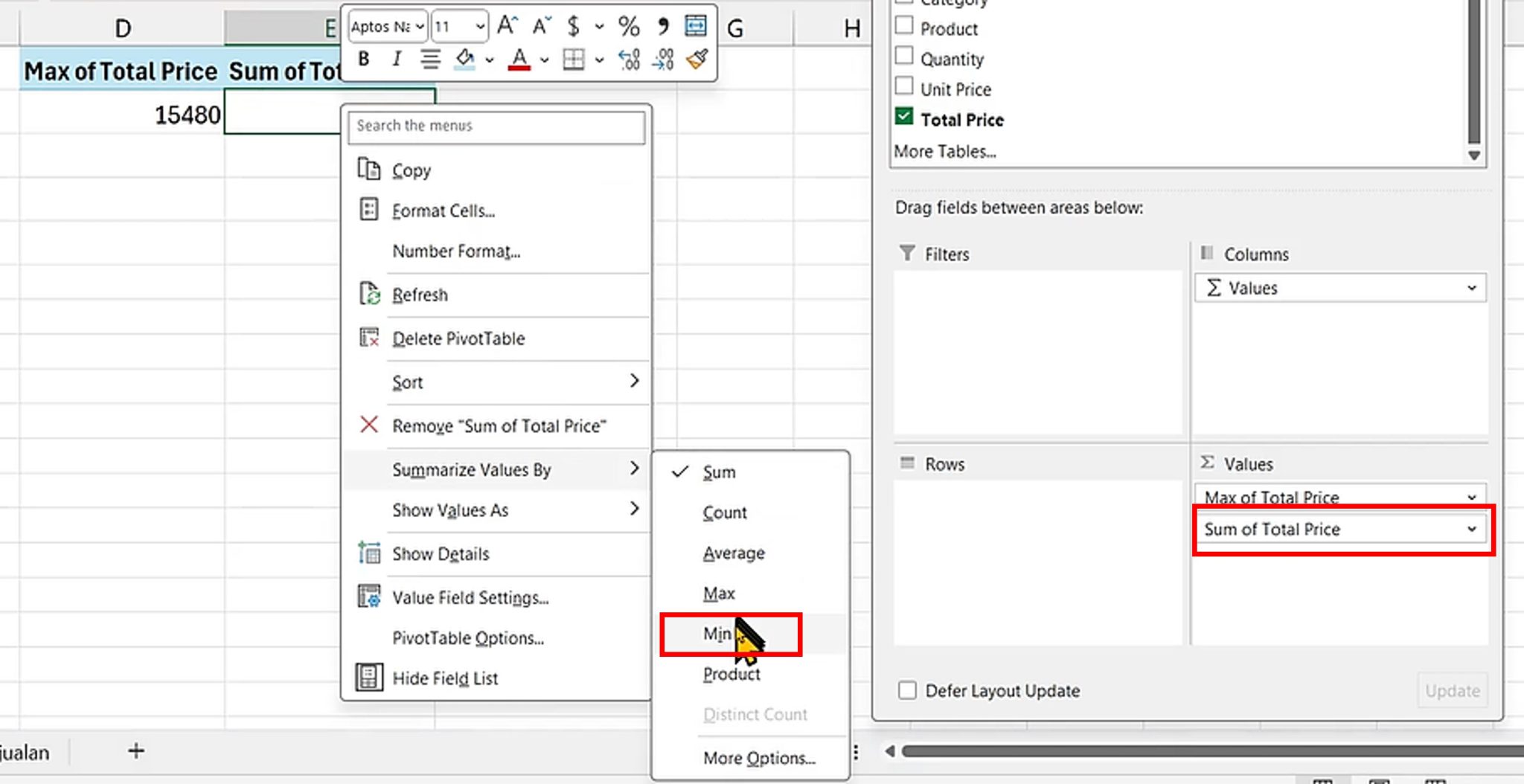 Mengubah Fungsi Pivot Table SUM menjadi COUNT dan AVERAGE | Kursus Excel Online & Offline