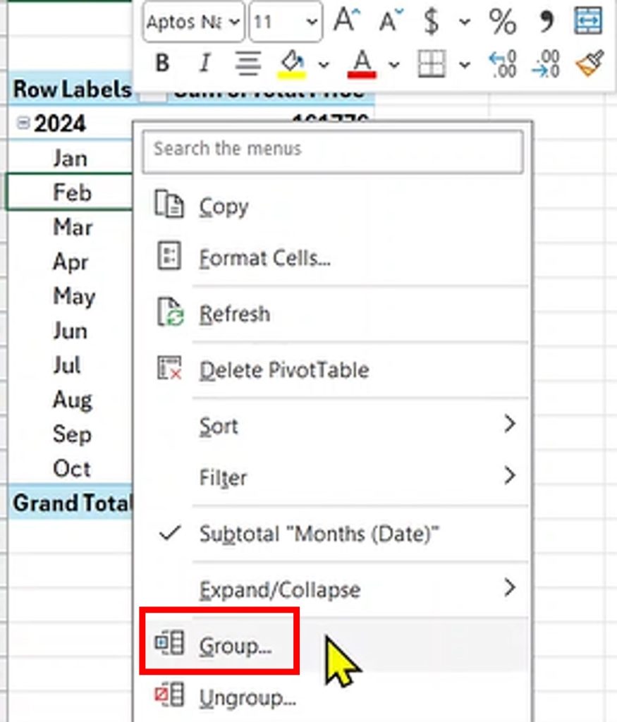 Melakukan Grouping di Pivot Table | Kursus Excel Online & Offline