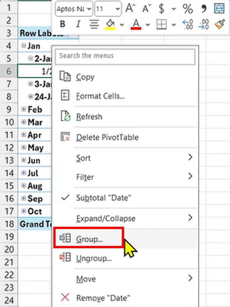 Melakukan Grouping di Pivot Table | Kursus Excel Online & Offline
